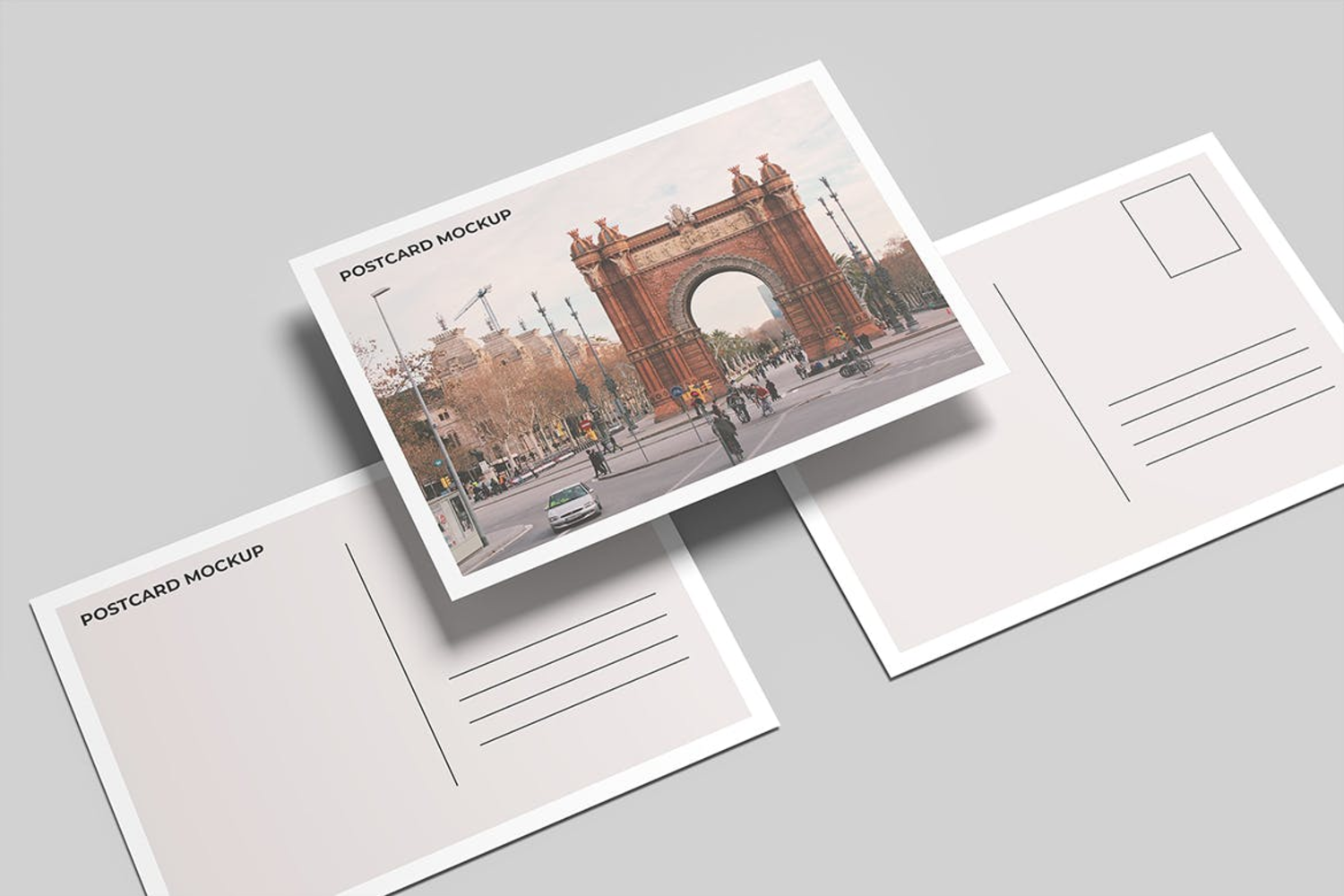 3916 12款A6明信片光影叠加设计展示空白贴图ps卡片样机素材mockup模板 A6 Postcard Mockup@GOOODME.COM _ 果觅网（gooodme）